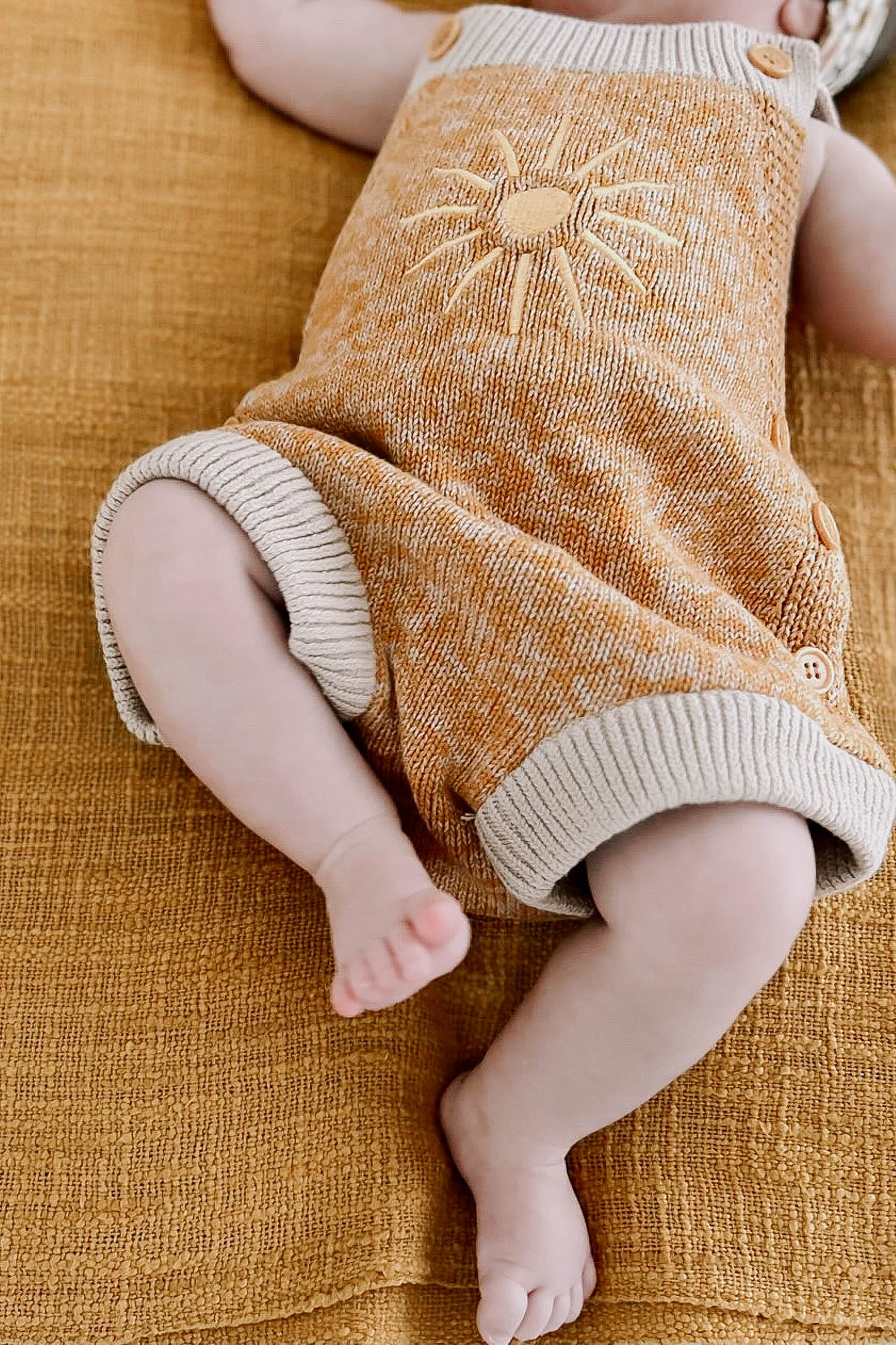 SUNNY DREAMS KNIT OVERALLS / MUSTARD – Halite Minis