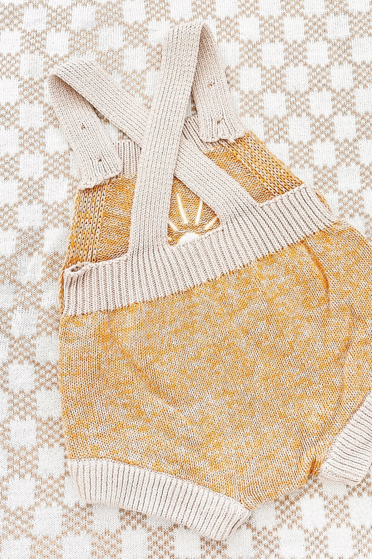 SUNNY DREAMS KNIT OVERALLS / MUSTARD – Halite Minis
