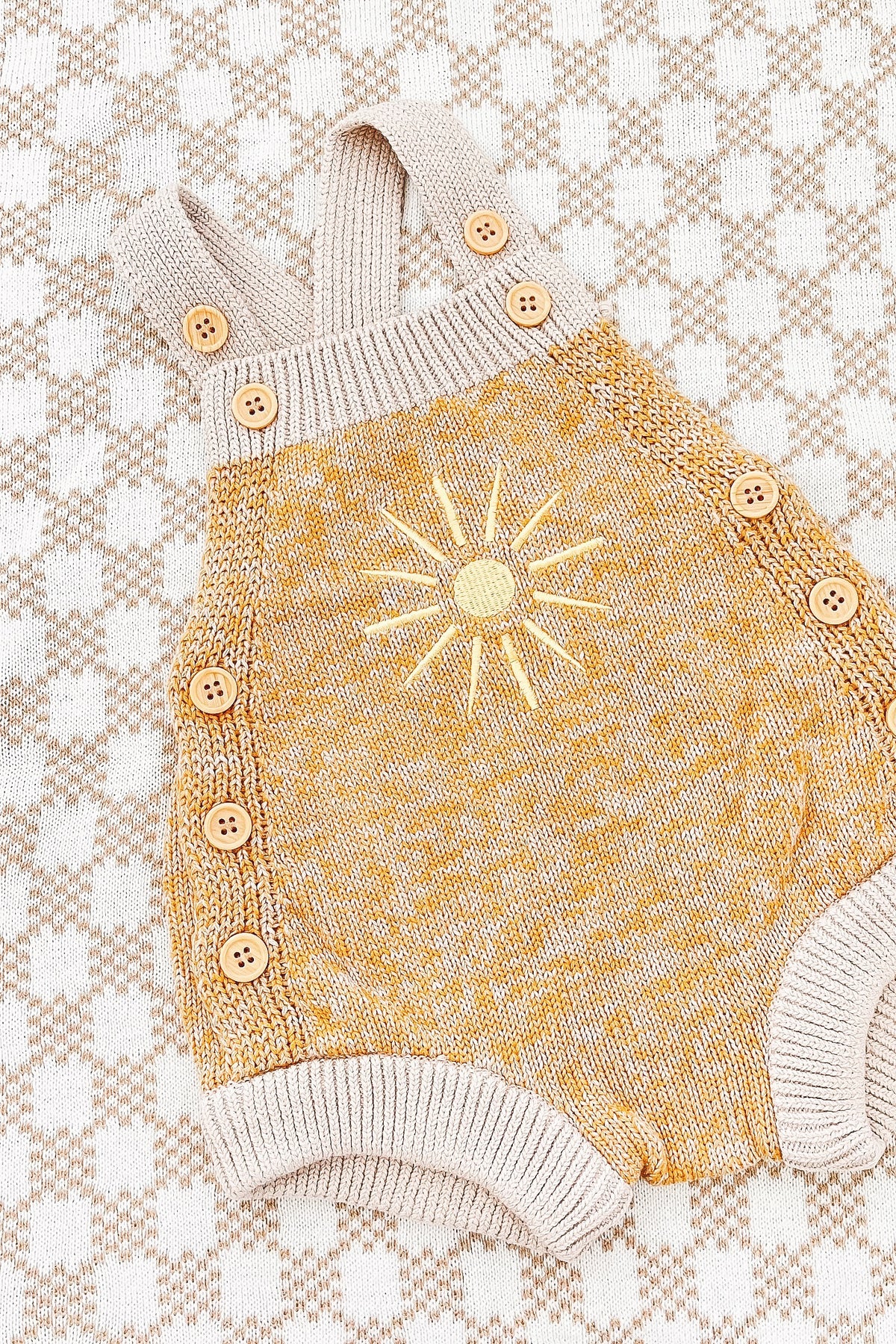 SUNNY DREAMS KNIT OVERALLS / MUSTARD – Halite Minis