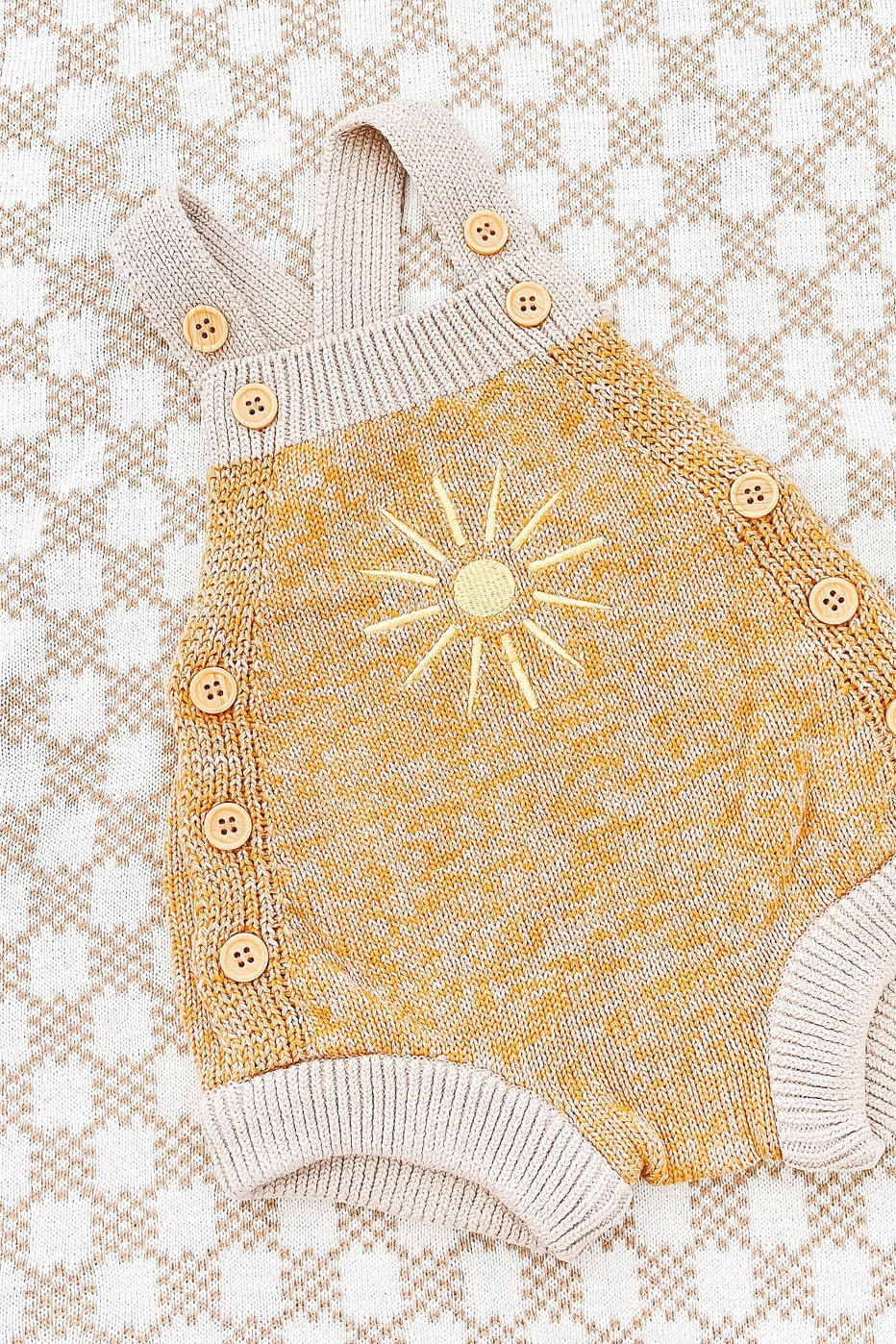 SUNNY DREAMS KNIT OVERALLS / MUSTARD – Halite Minis